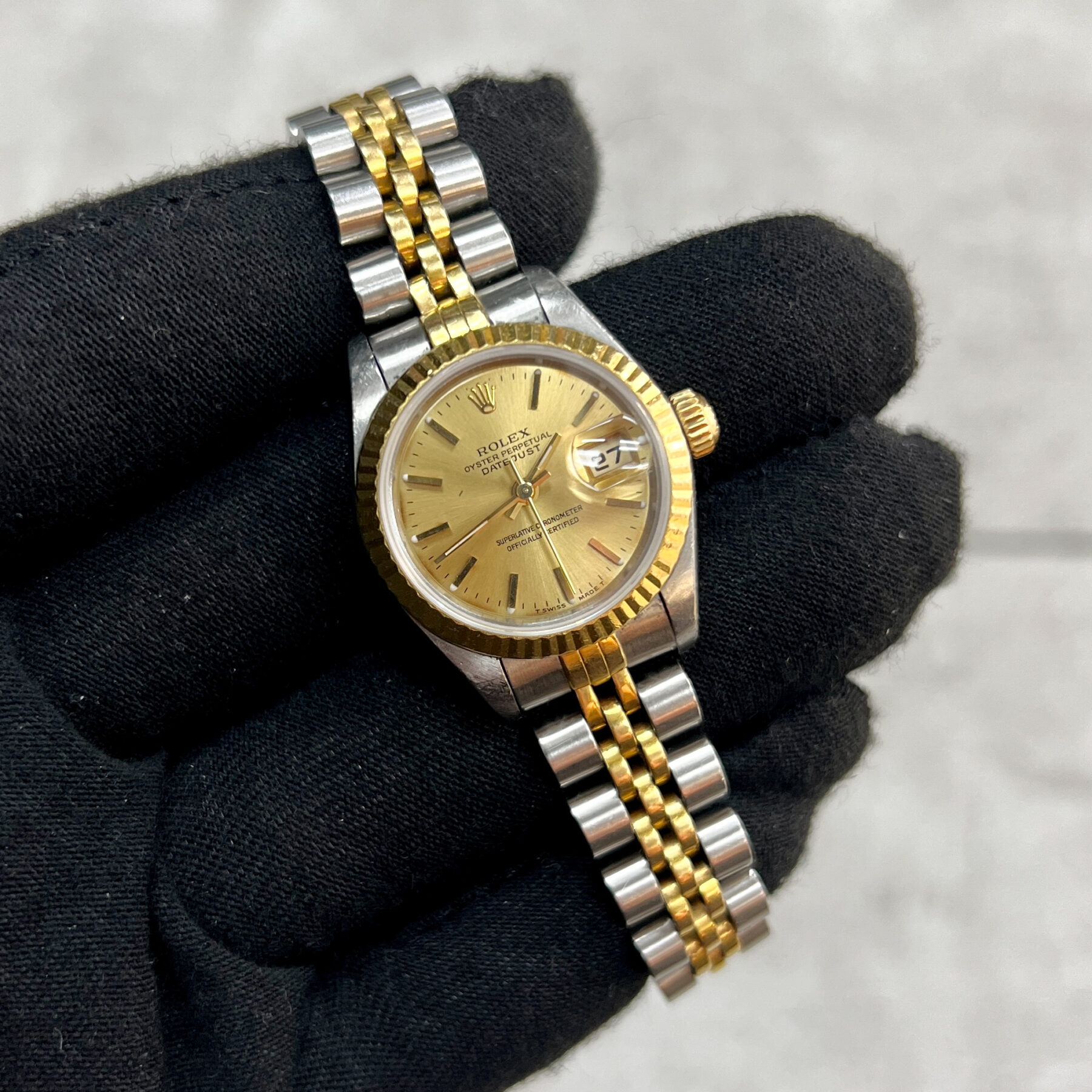 1985 ROLEX LADIES DATEJUST 26 69173 CHAMPAGNE DIAL – Vendere Timepieces