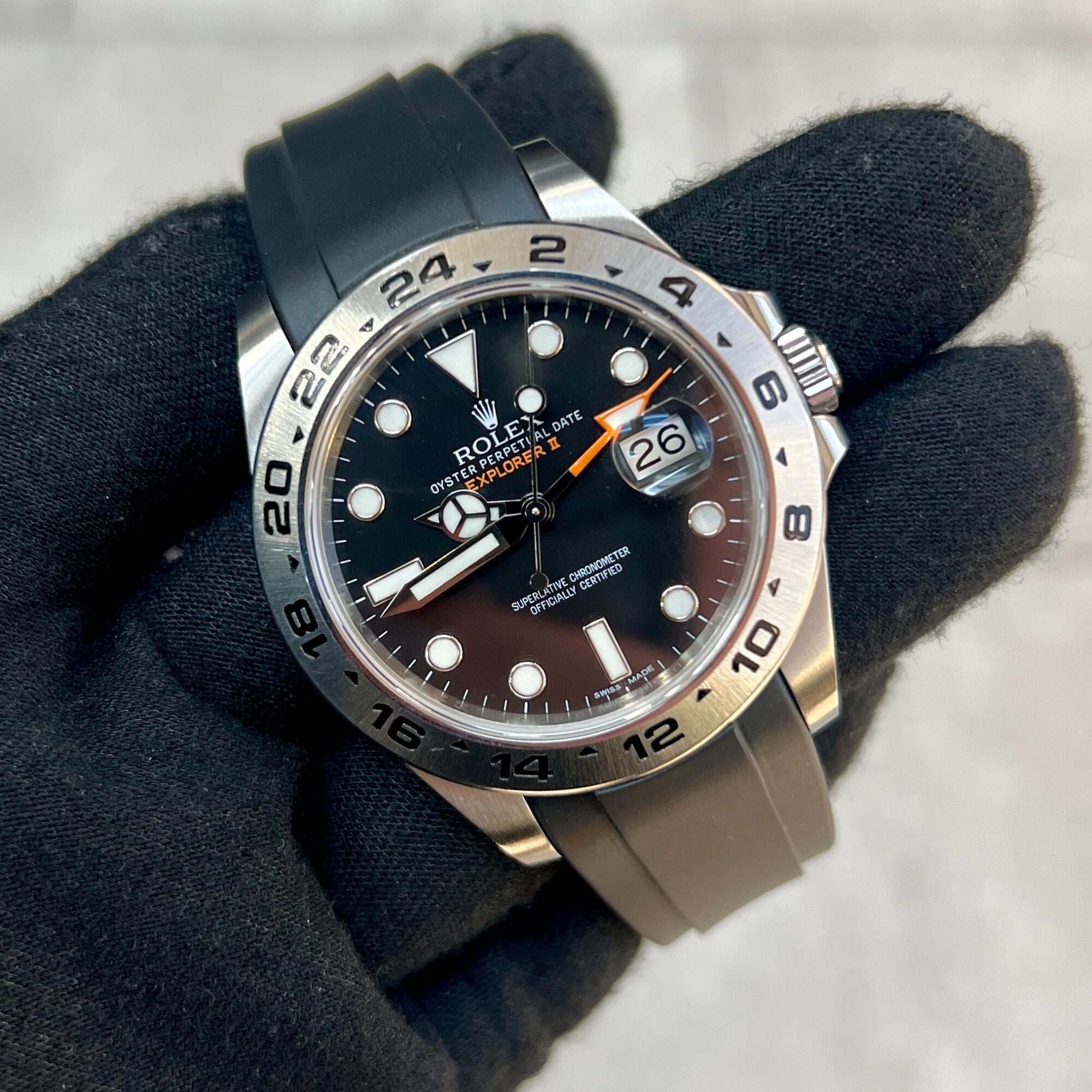 ROLEX EXPLORER II 216570 EVEREST RUBBER STRAP – Vendere Timepieces
