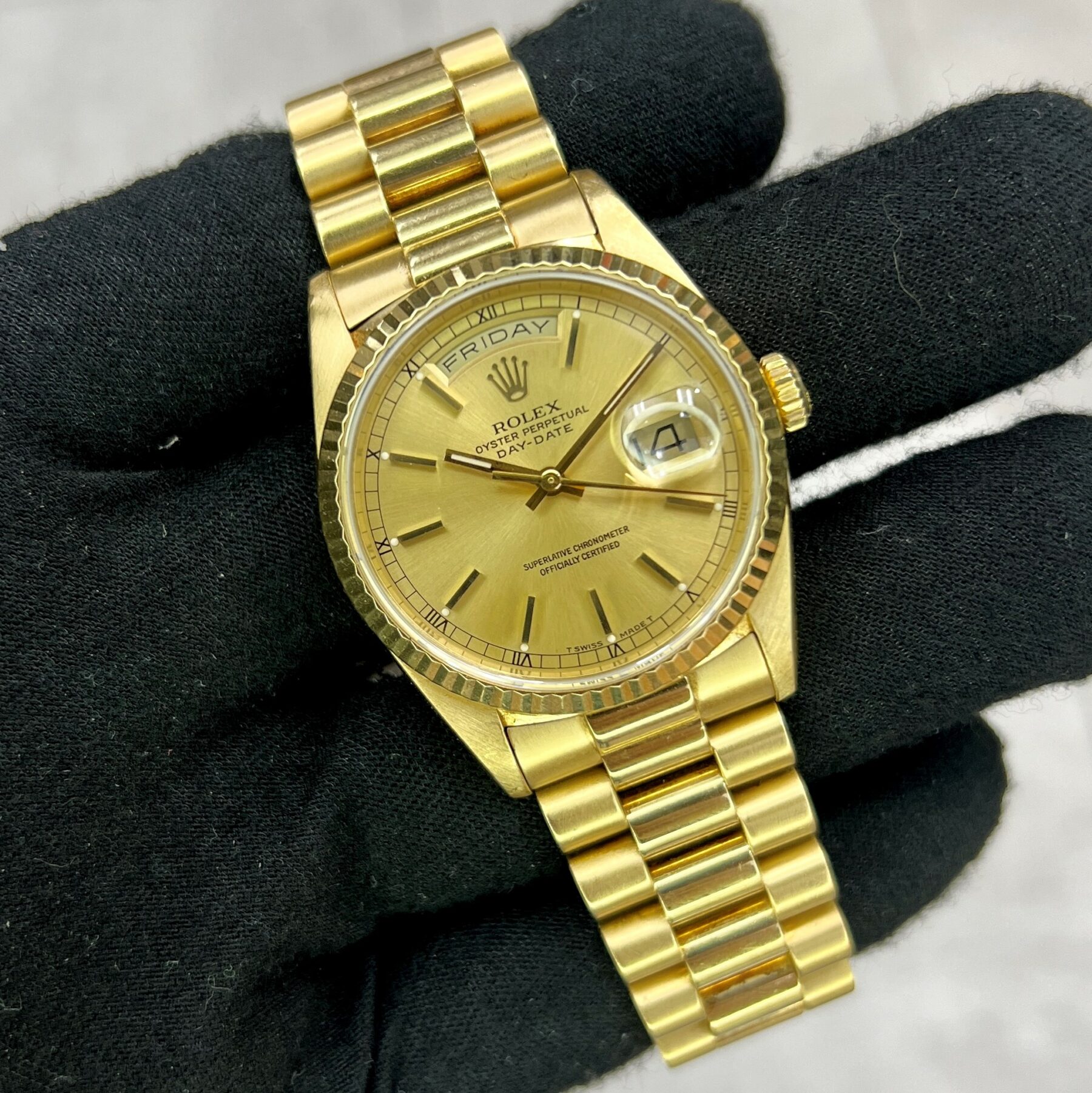 1989 ROLEX DAY-DATE 36 18238 CHAMPAGNE DIAL – Vendere Timepieces